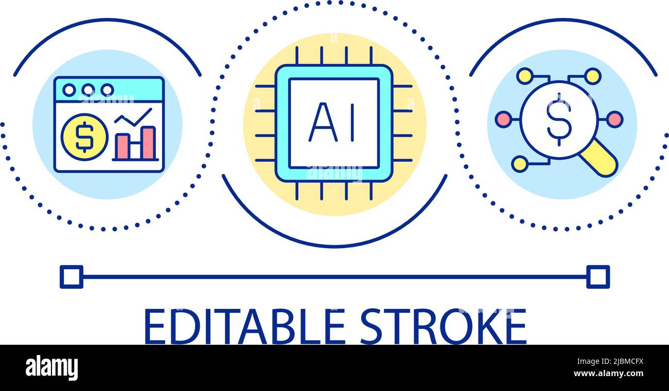 Ai In Market Research Loop Concept Icon Stock Vector Image Art Alamy
