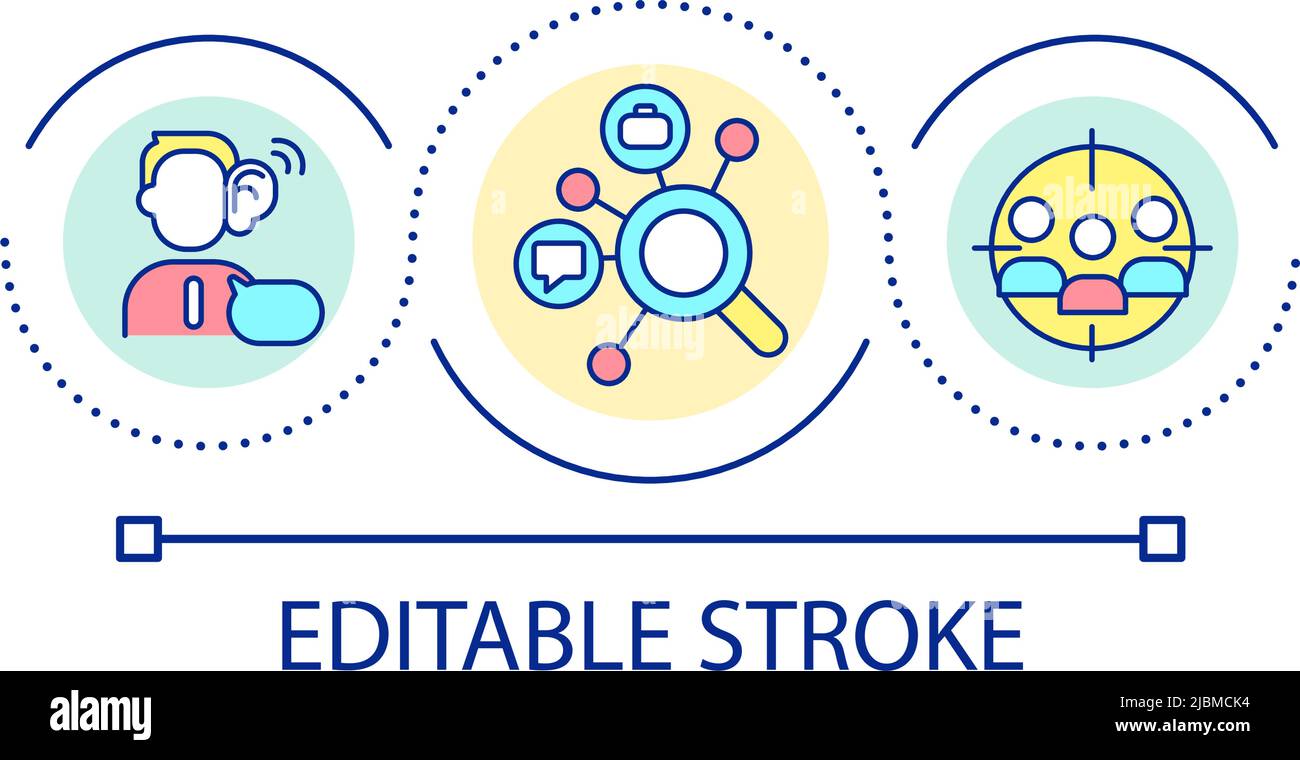 Target audience analysis loop concept icon Stock Vector Image & Art - Alamy