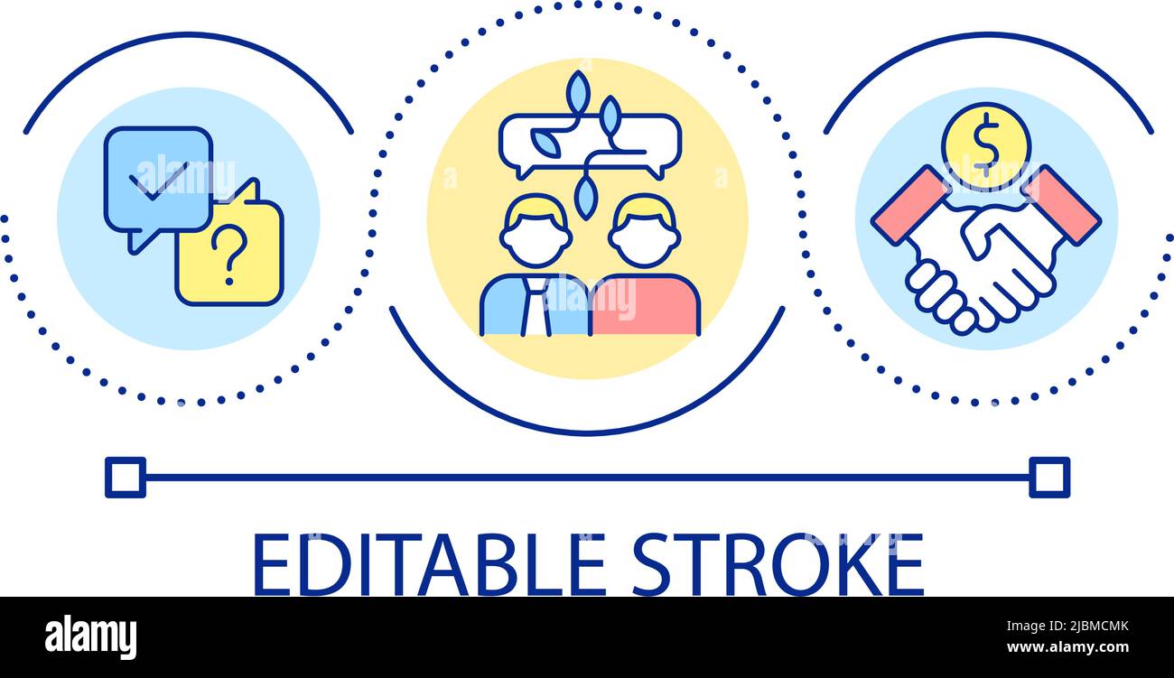 Achieving effective communication loop concept icon Stock Vector Image ...