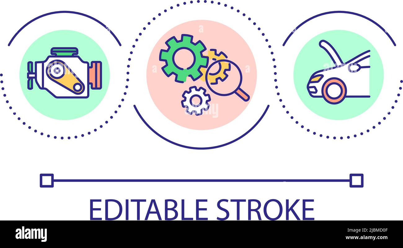 Vehicle inspection loop concept icon Stock Vector Image & Art - Alamy