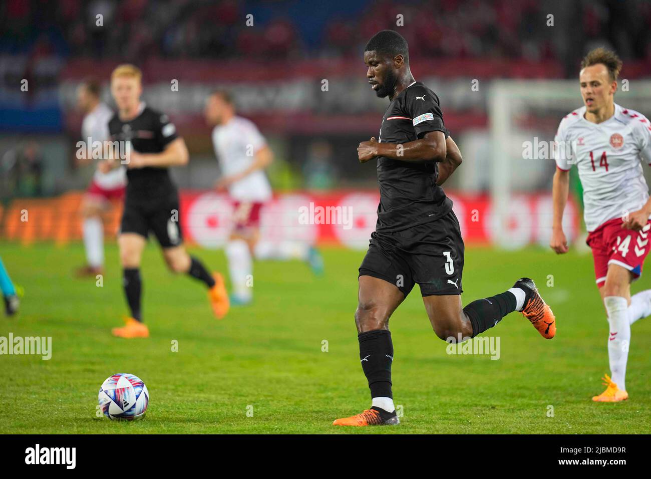 Ernst-Happel Stadium, Vienna, Austria. 6th June, 2022. Kevin Danso of ...