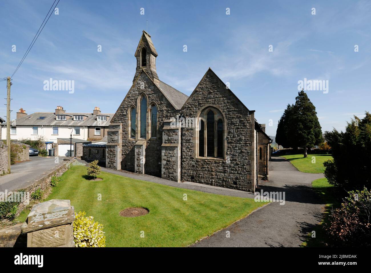 The Anglican parish St James Church in the village of Arnside Cumbria ...