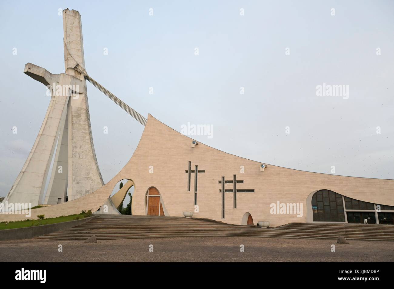 IVORY COAST, Abidjan, city centre Plateau, catholic cathedral Saint Paul built 1985 by architect ...