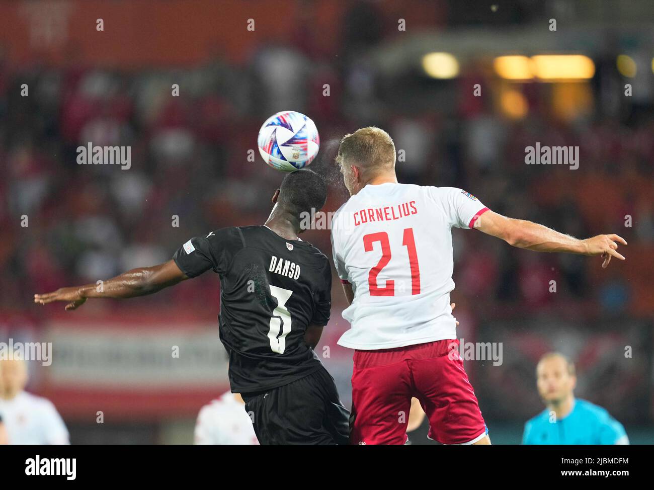 Ernst-Happel Stadium, Vienna, Austria. 6th June, 2022. Kevin Danso of ...