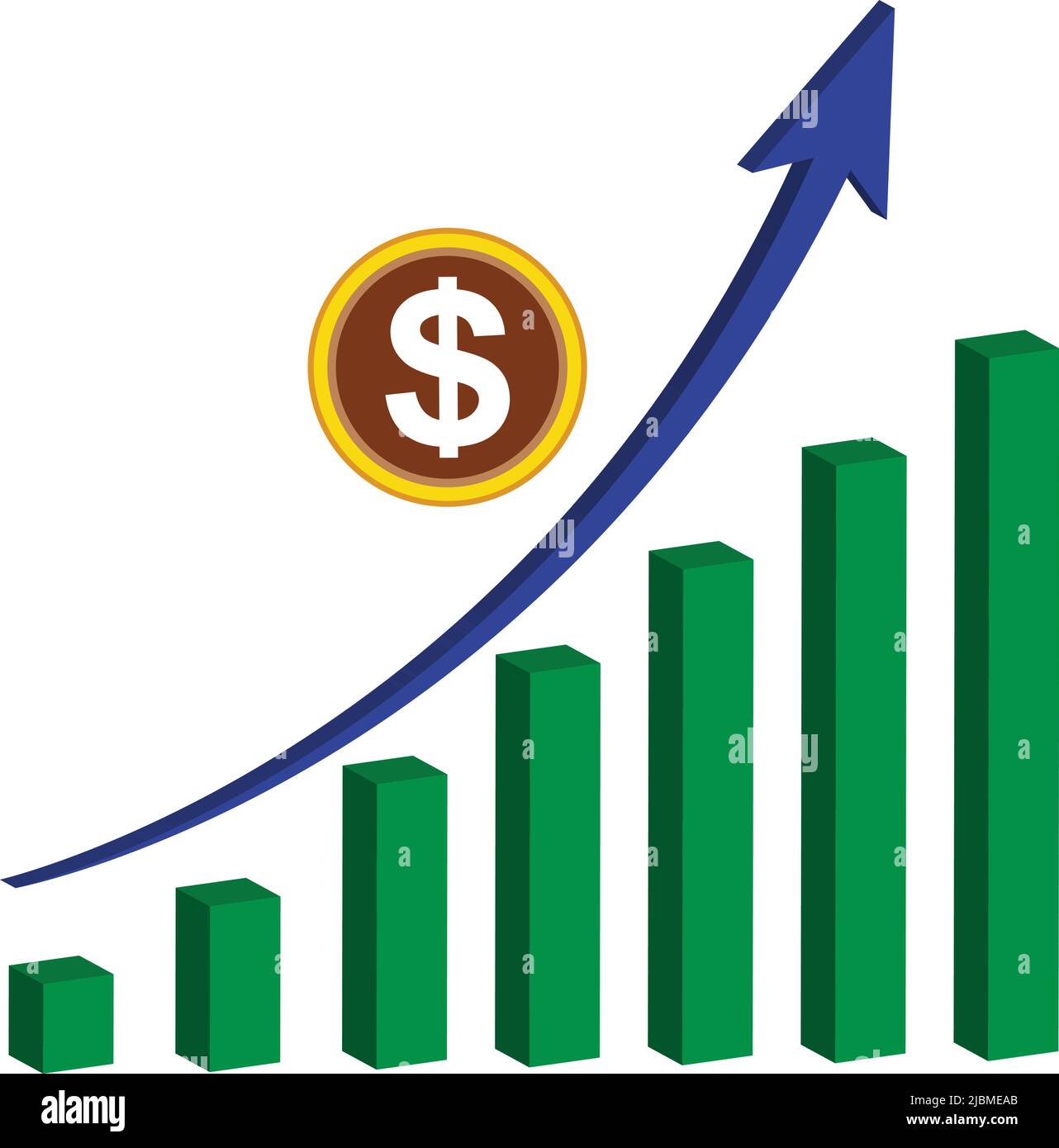 2d rendering Stock market online business concept. business Graph. on ...