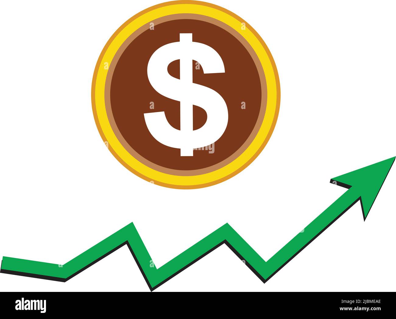 Stock Market Up Arrow. on white background Stock Vector Image & Art - Alamy