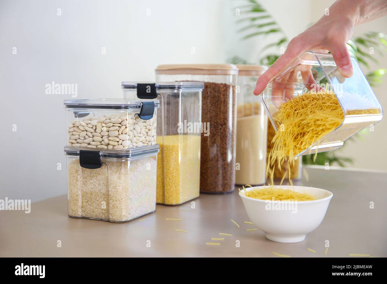 Storing food in plastic containers hi-res stock photography and images ...