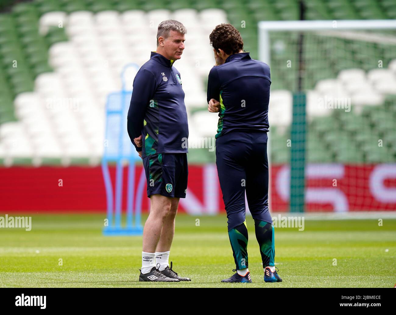 Republic of Ireland manager Stephen Kenny and assistant Keith Andrews ...