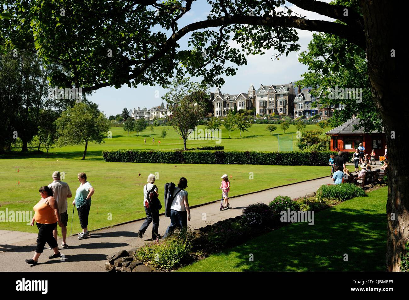 Hope Park in Keswick town centre in the lake district Cumbria UK Stock ...