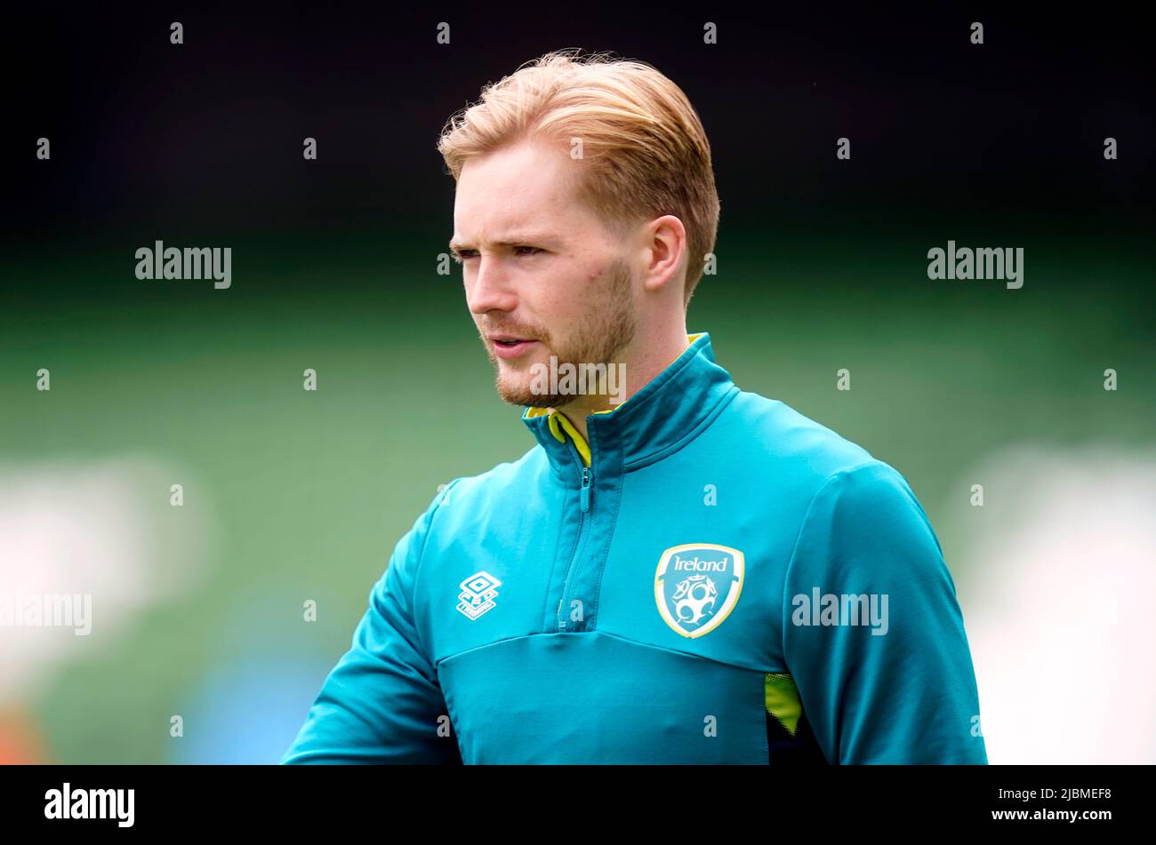 Republic of Ireland goalkeeper Caoimhin Kelleher during a training ...