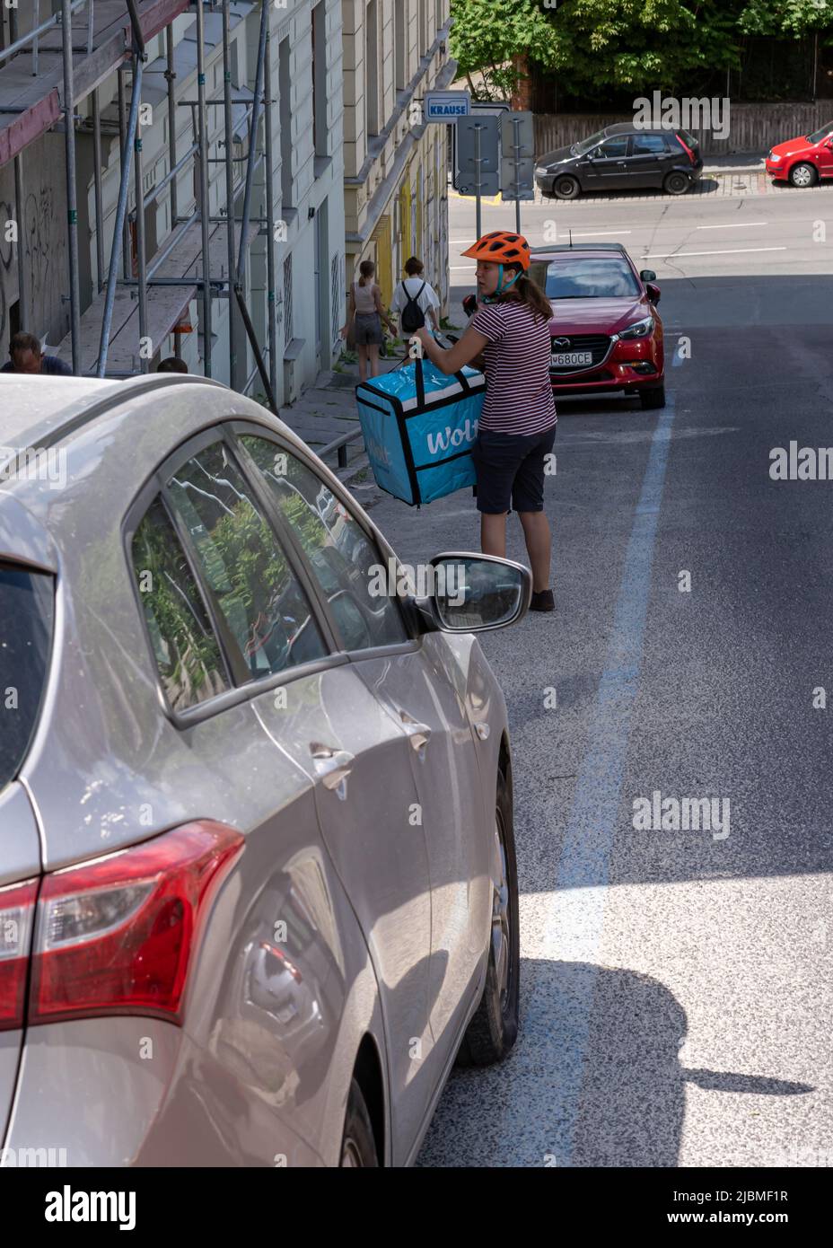 Delivery service in action Stock Photo - Alamy
