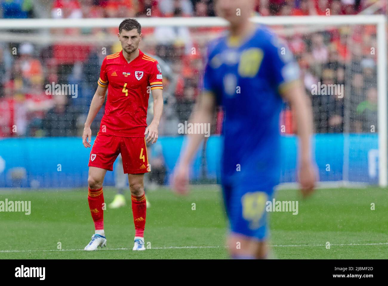 CARDIFF, WALES - 05 JUNE 2022: Wales' Ben Davies during he 2022 FIFA ...