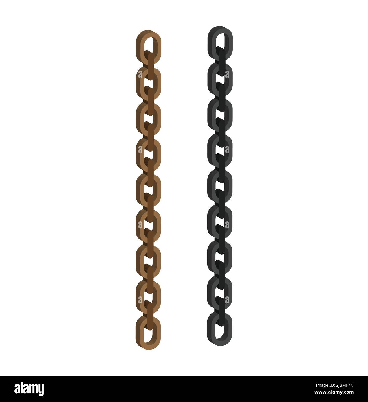 chain links. In the vector version the illustration. on white ...
