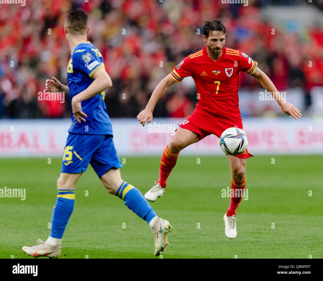 CARDIFF, WALES - 05 JUNE 2022: Wales' Joe Allen during he 2022 FIFA ...