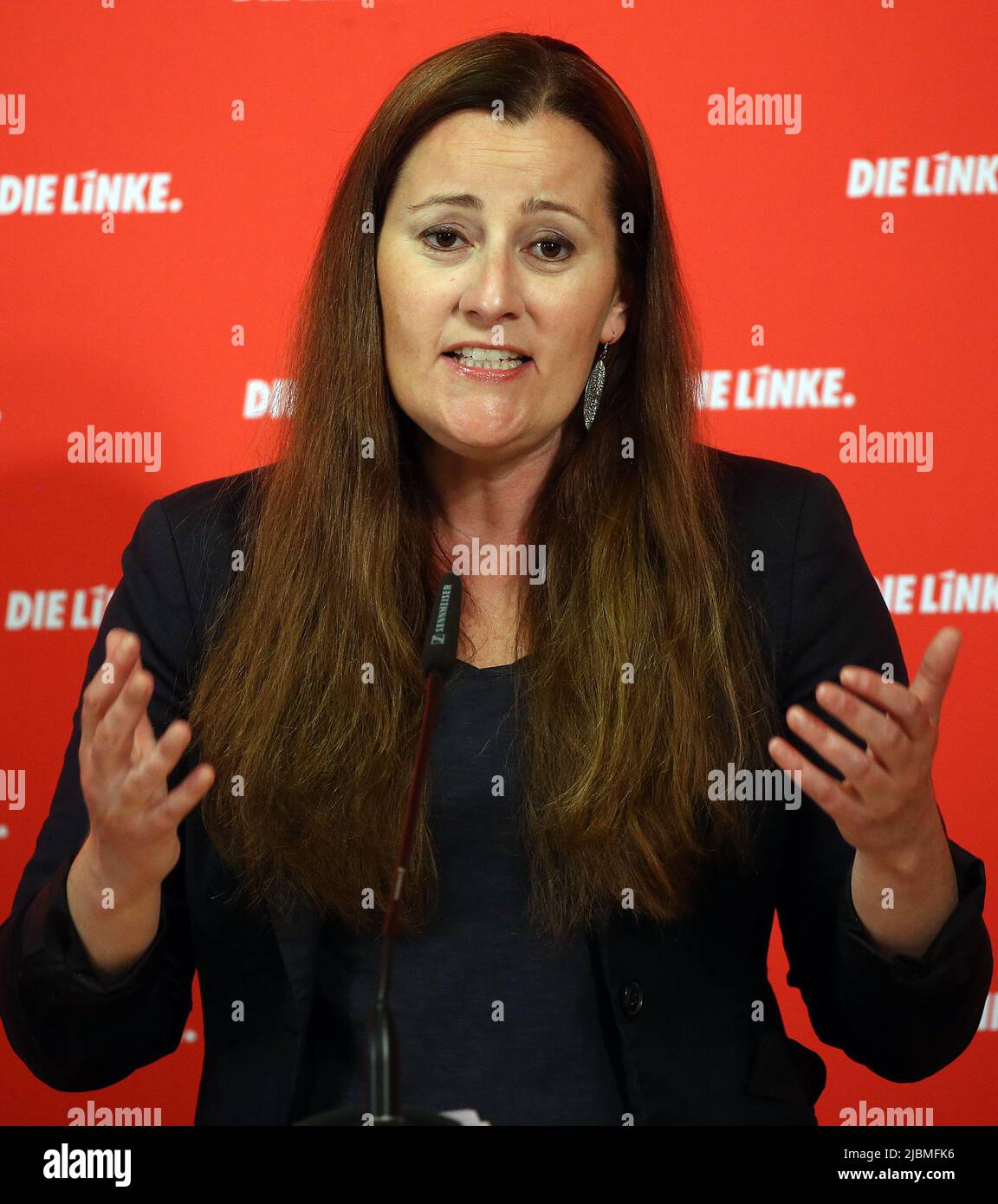 Berlin, Germany. 07th June, 2022. Janine Wissler, chairwoman of the ...