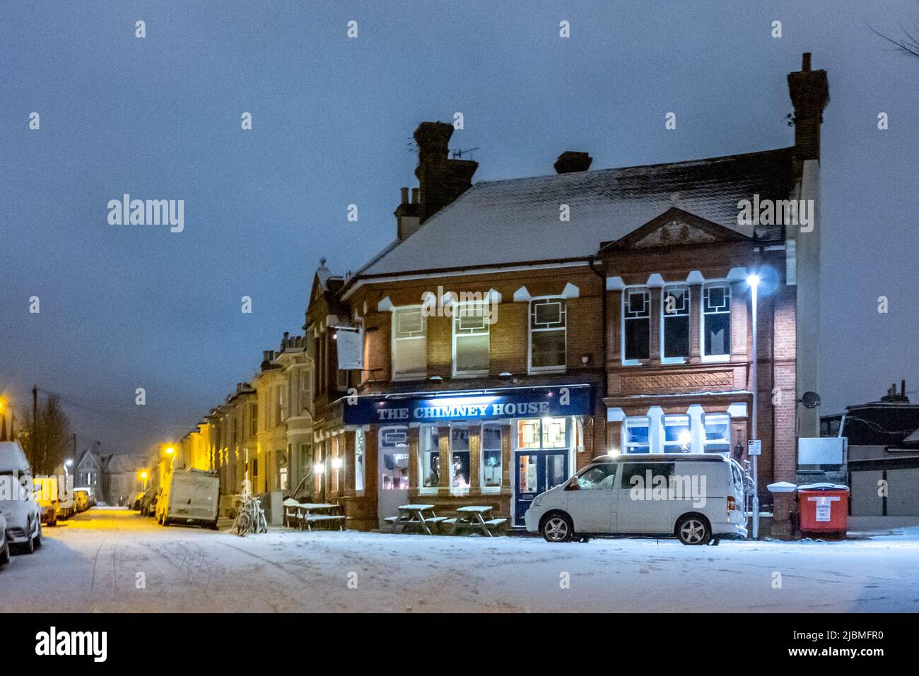 Brighton, January 31st 2019: The first snowfall in Brighton this year ...