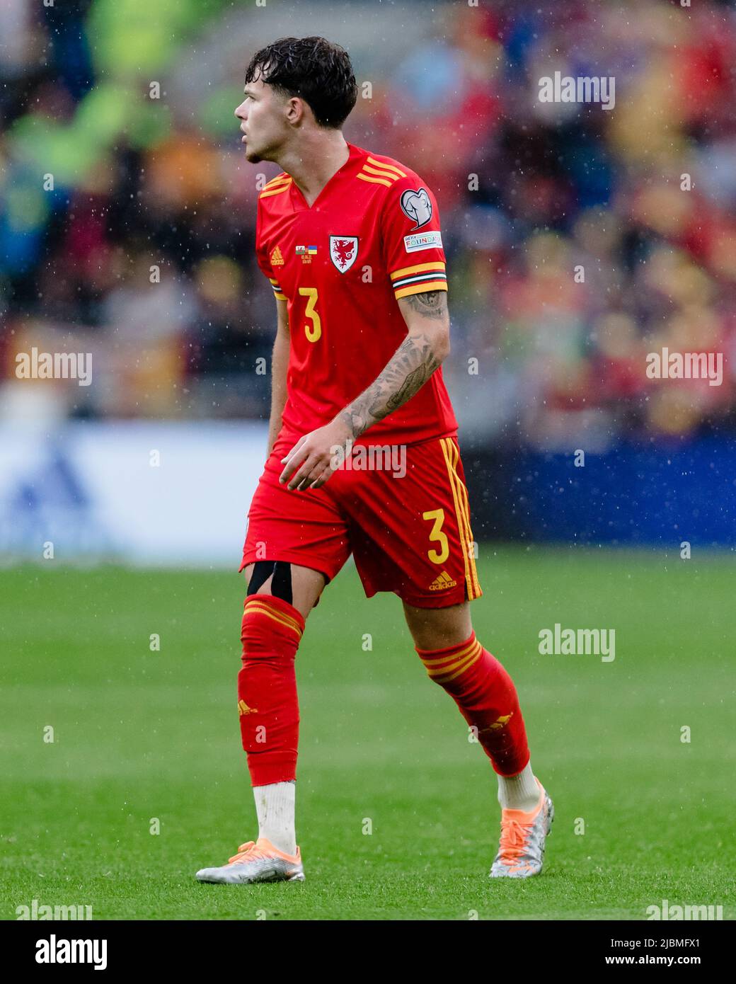 CARDIFF, WALES - 05 JUNE 2022: Wales' Neco Williams during he 2022 FIFA ...