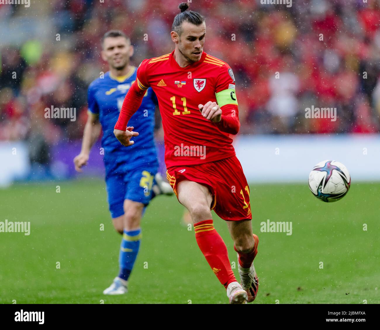 CARDIFF, WALES - 05 JUNE 2022: Wales' Gareth Bale during he 2022 FIFA ...