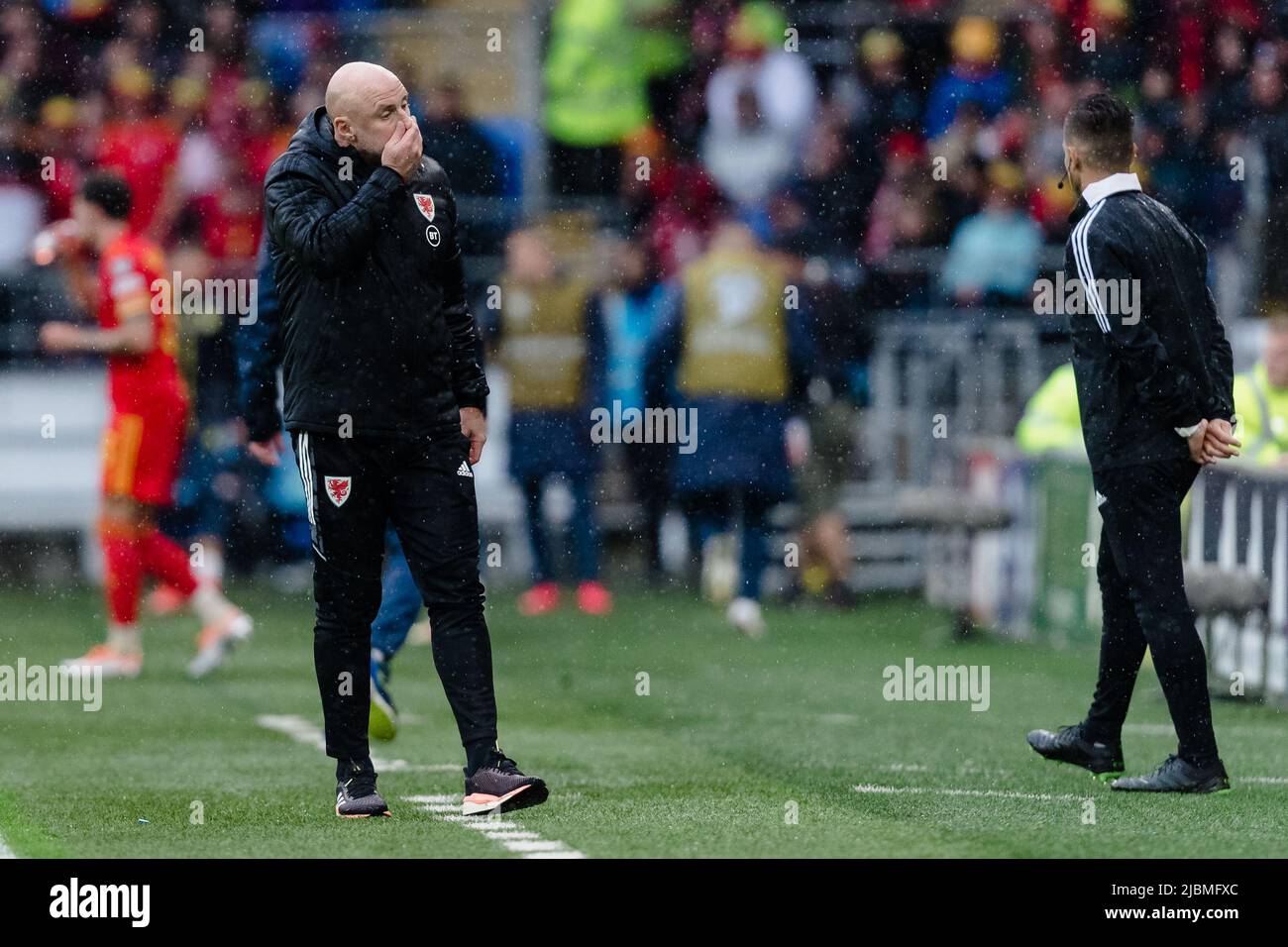 CARDIFF, WALES - 05 JUNE 2022: Wales’ Head Coach Robert Page during he ...