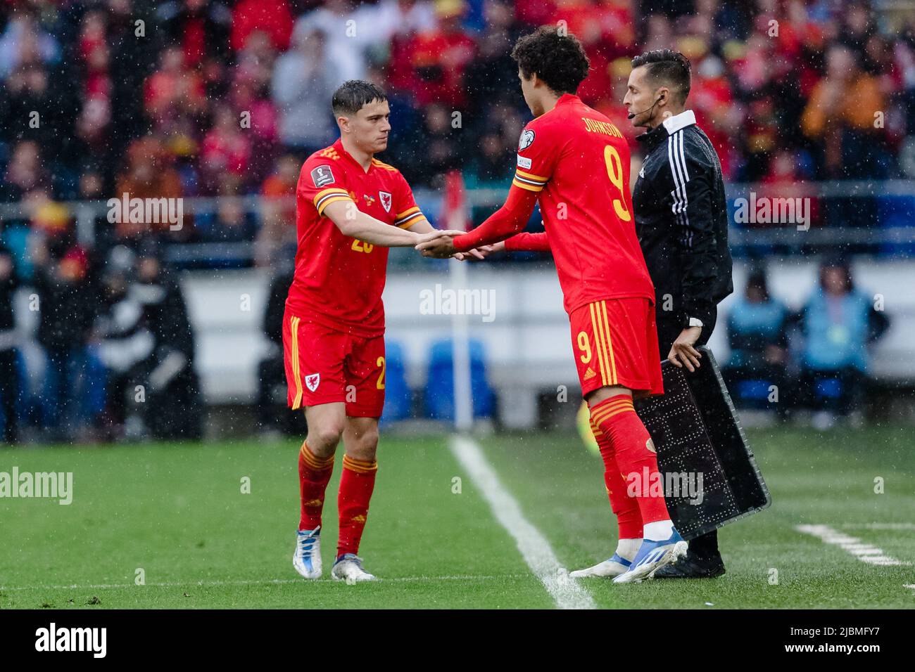 CARDIFF, WALES - 05 JUNE 2022: Wales' Dan James and Wales' Brennan ...