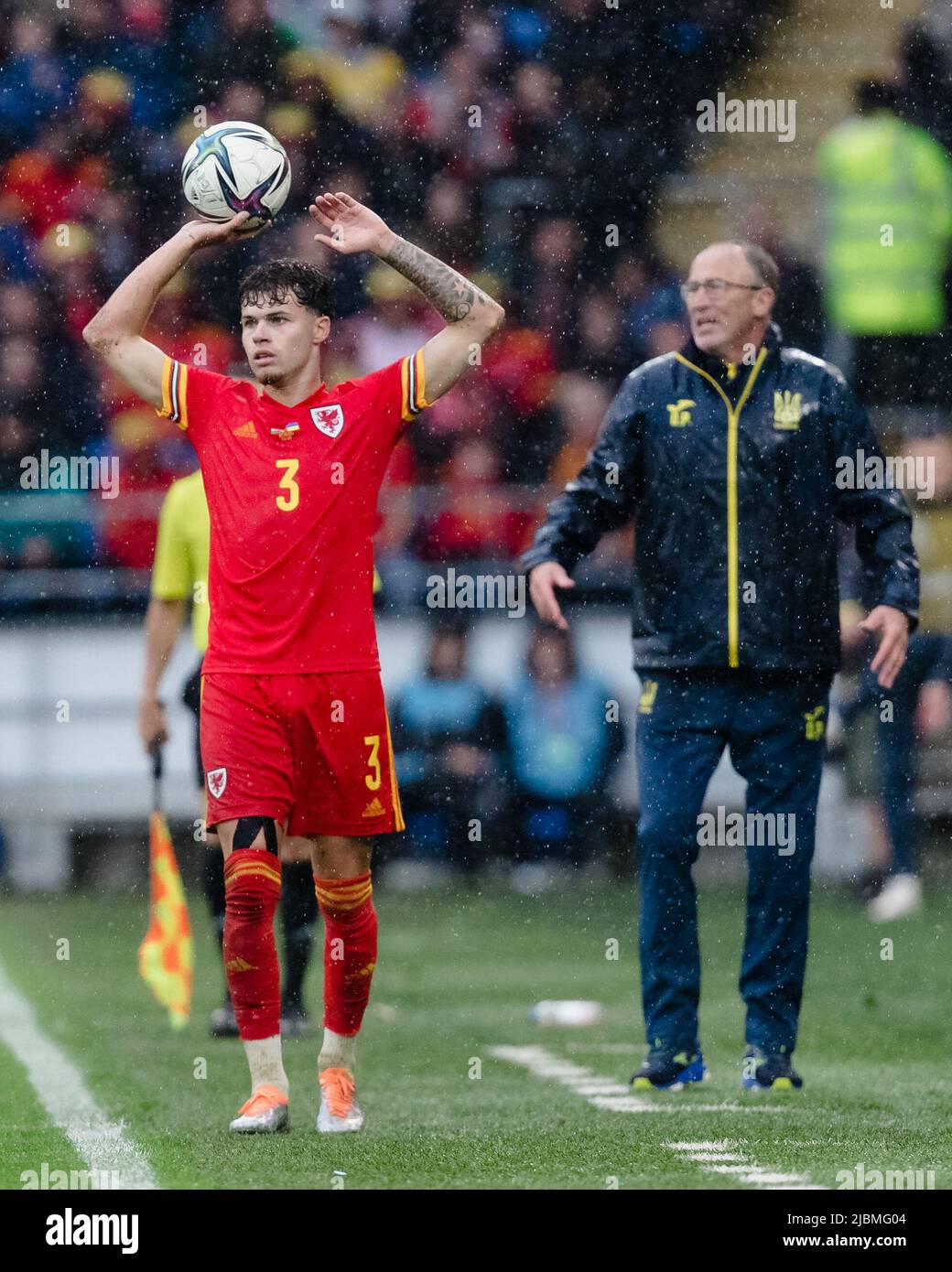 CARDIFF, WALES - 05 JUNE 2022: Wales' Neco Williams during he 2022 FIFA ...