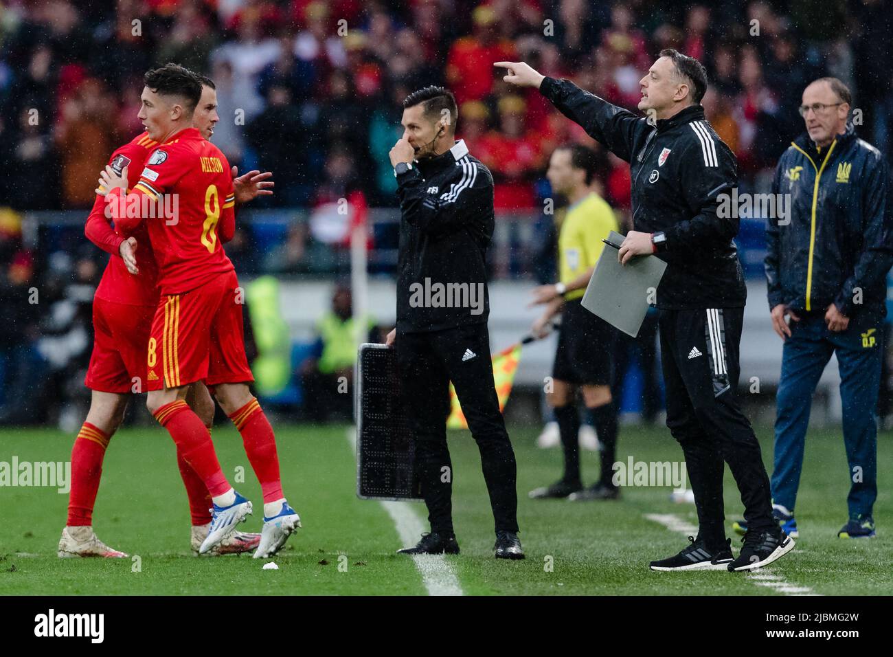 CARDIFF, WALES - 05 JUNE 2022: Wales' Gareth Bale and Wales' Harry ...