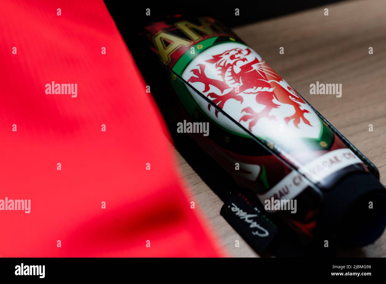 CARDIFF, WALES - 05 JUNE 2022: Wales' Aaron Ramsey shin pads prior to ...
