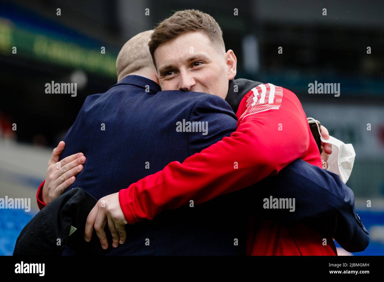 CARDIFF, WALES - 05 JUNE 2022: Wales' David Brooks and Wales’ Head of ...