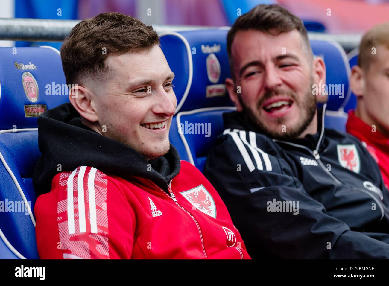 CARDIFF, WALES - 05 JUNE 2022: Wales' David Brooks and Wales’ Sports ...