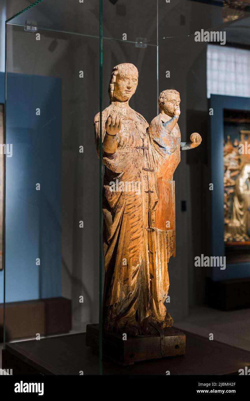 church statue with a child in the catholic museum in italy Stock Photo ...
