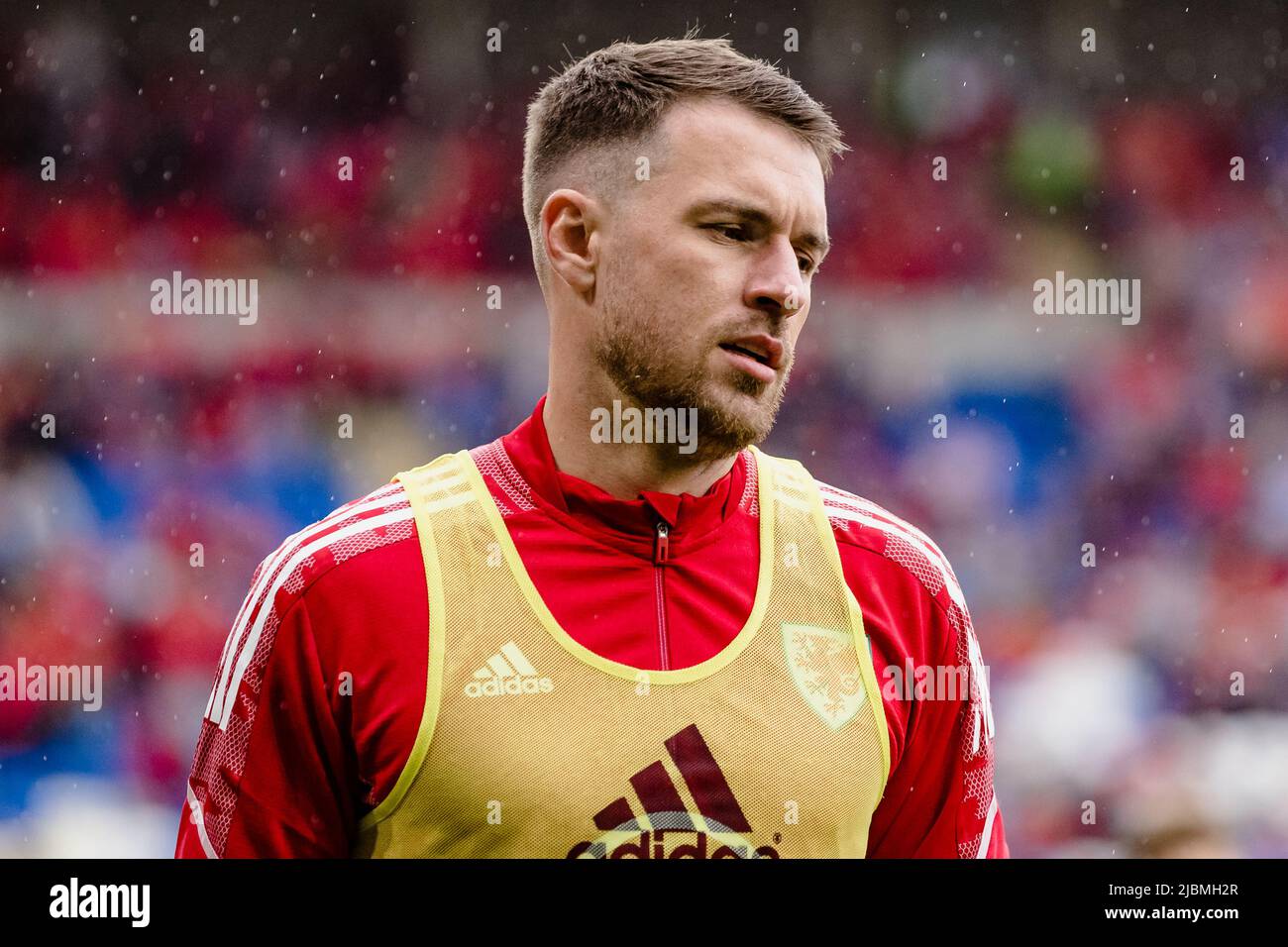 CARDIFF, WALES - 05 JUNE 2022: Wales' Aaron Ramsey prior to the 2022 ...