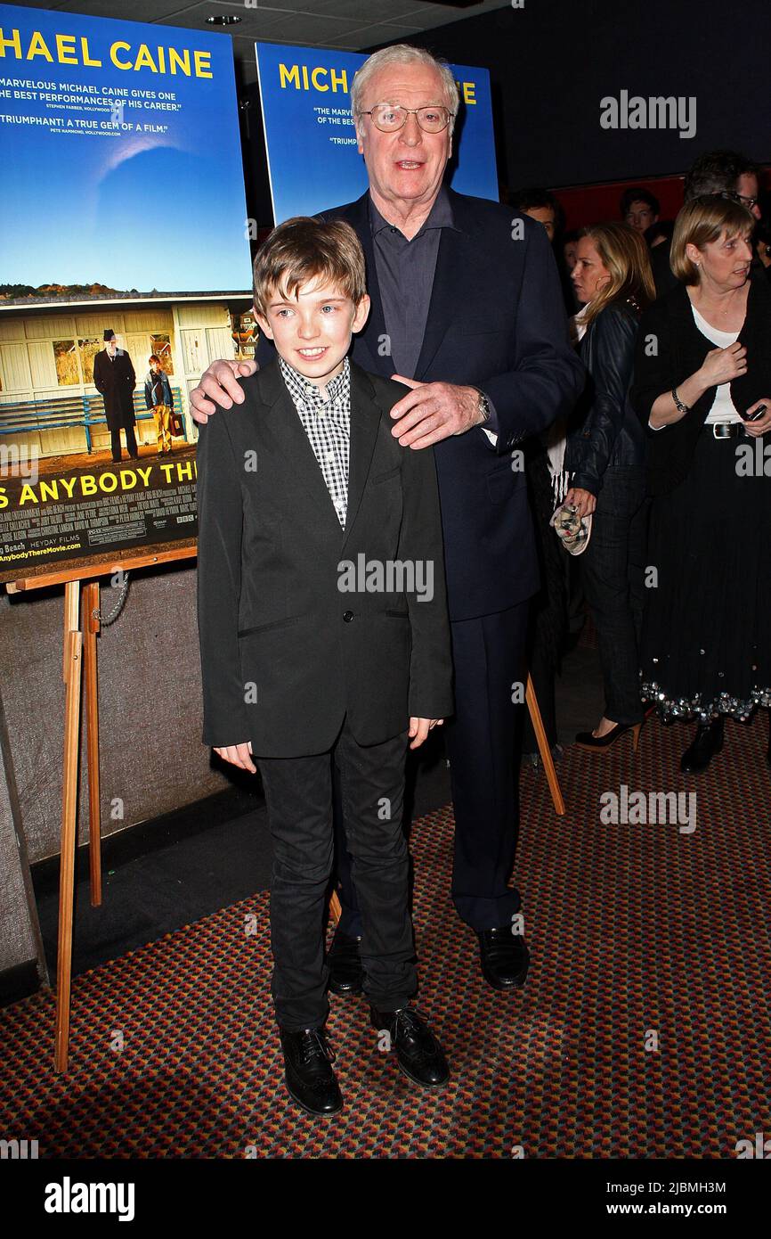 New York, NY, USA. 6 April, 2009. Actor, Bill Milner, Sir Michael Caine ...