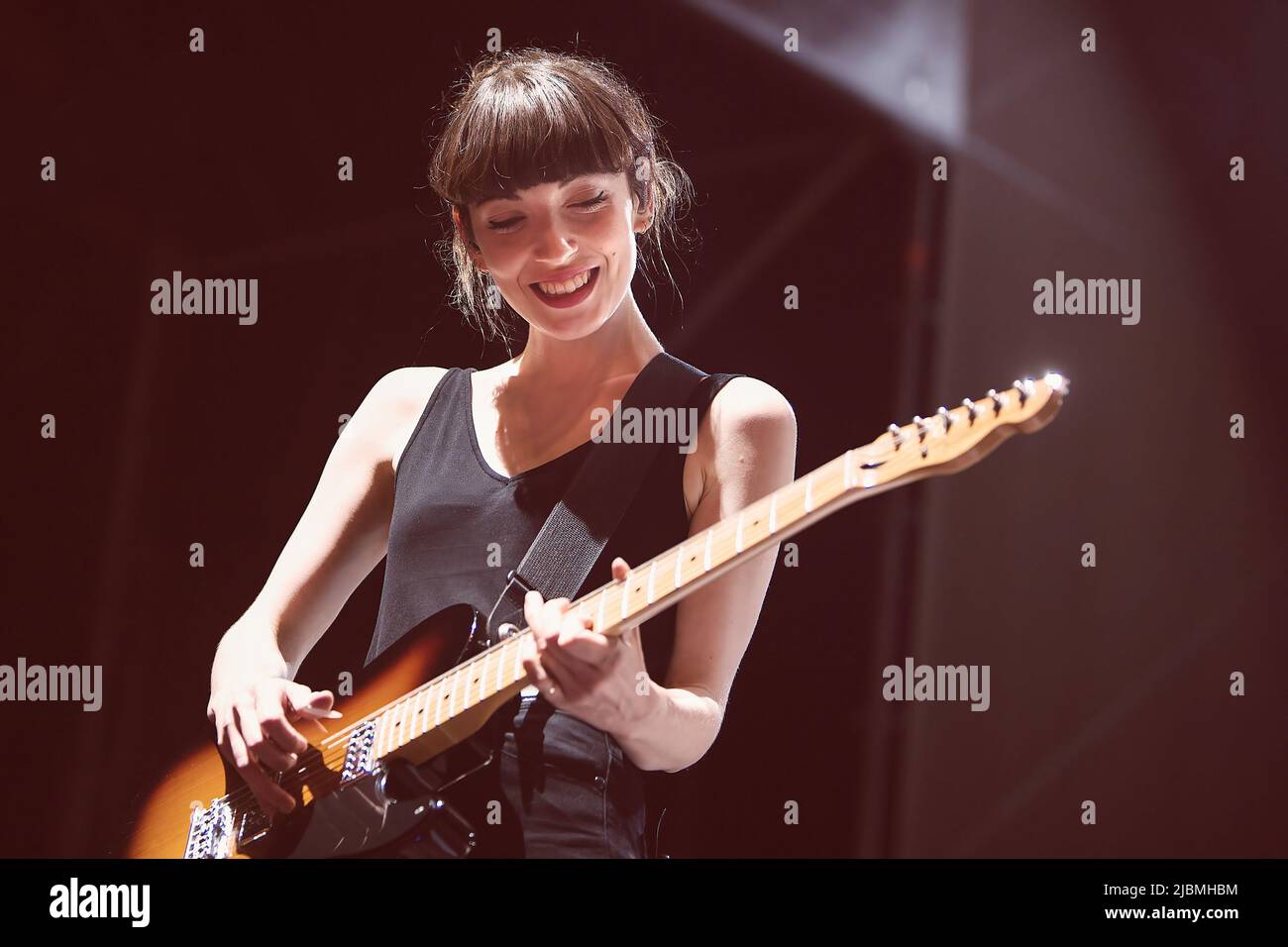 Elena Tonra of Daughter band performs live on stage in Rome Stock Photo ...