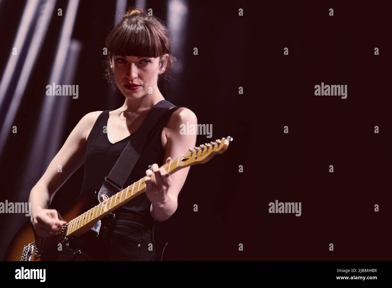 Elena Tonra of Daughter band performs live on stage in Rome Stock Photo ...