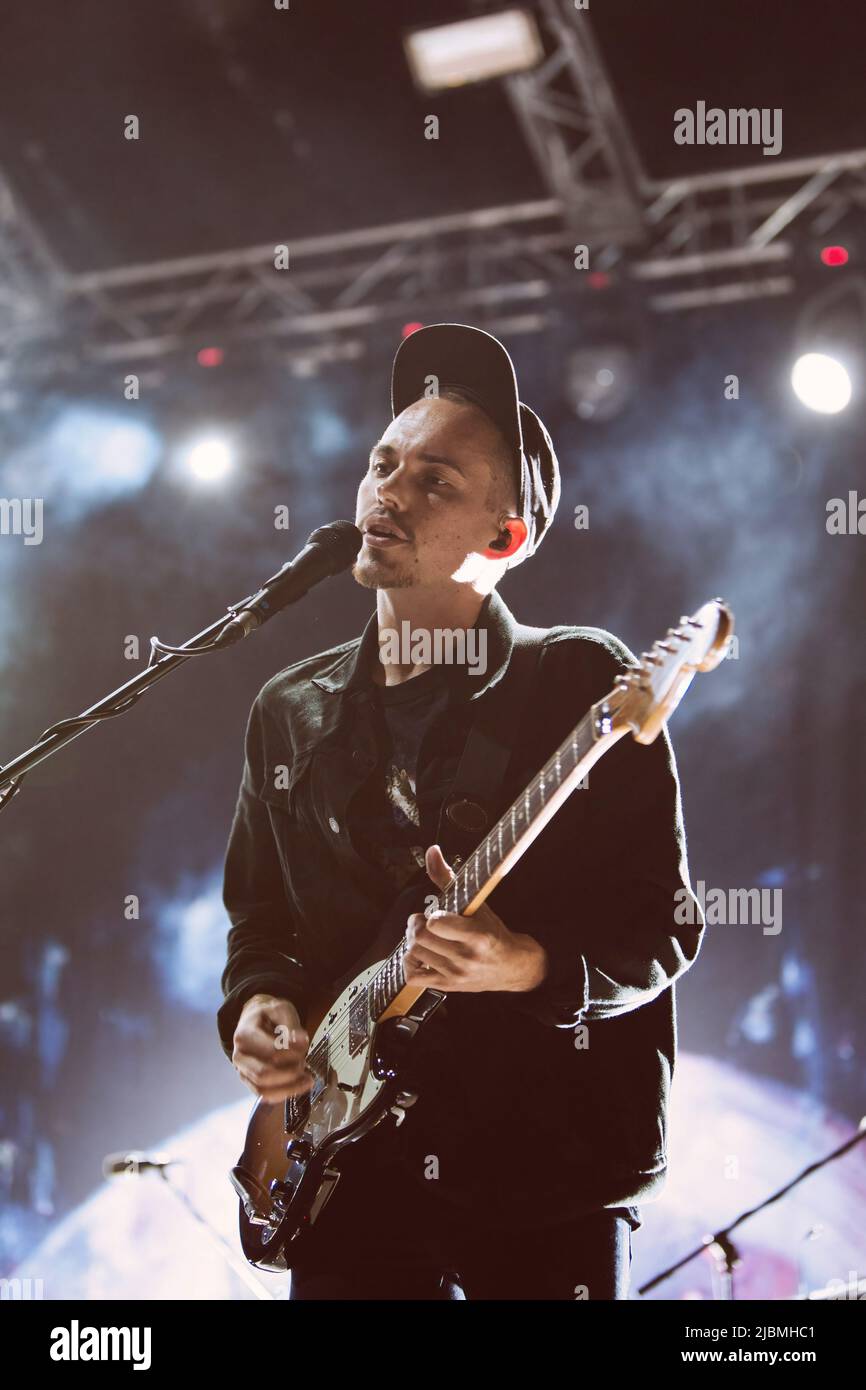 Elena Tonra of Daughter band performs live on stage in Rome Stock Photo ...