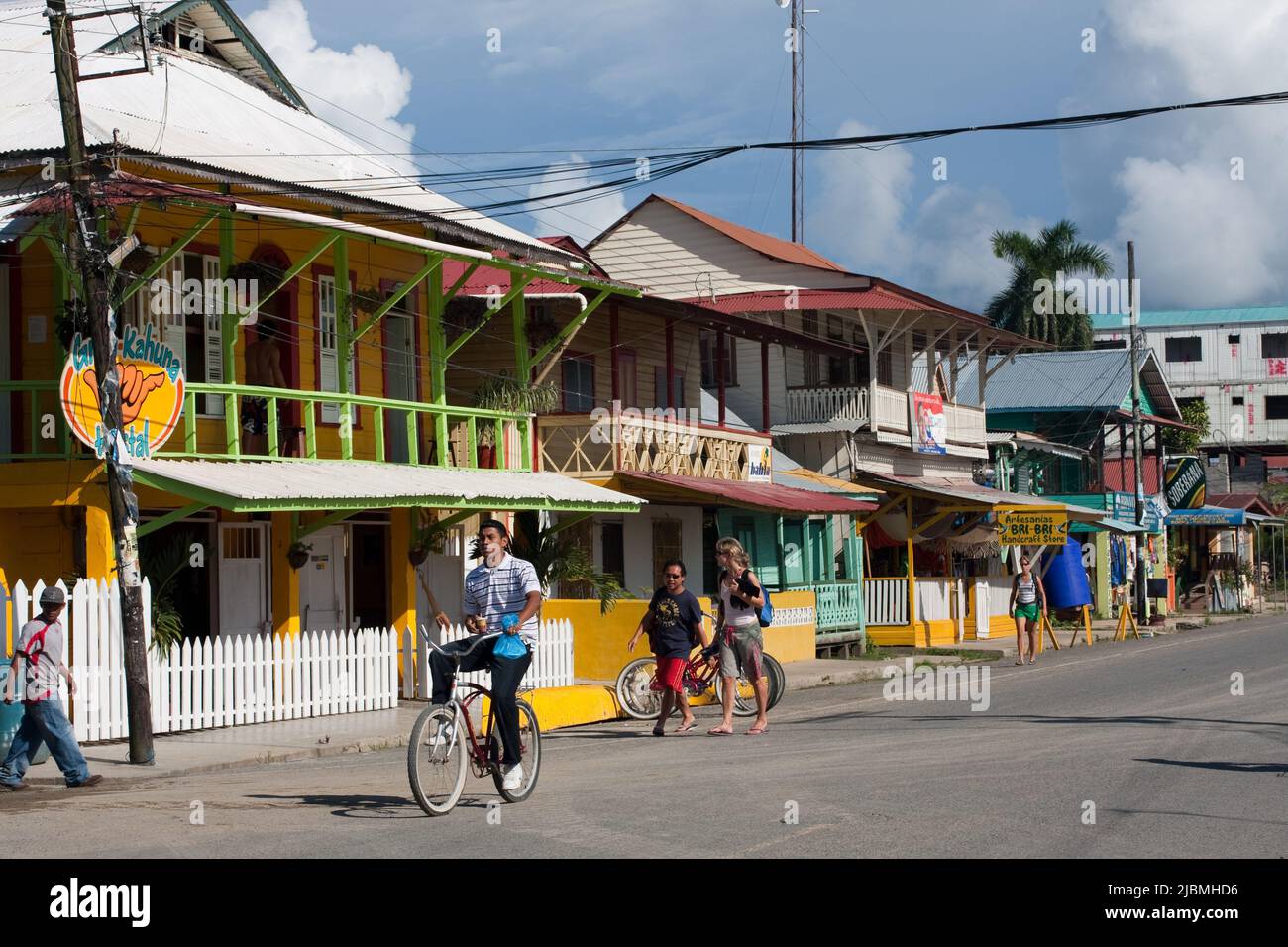 Panama, Archipielago de Bocas del Toro, In Bocas town on Isla Colon ...