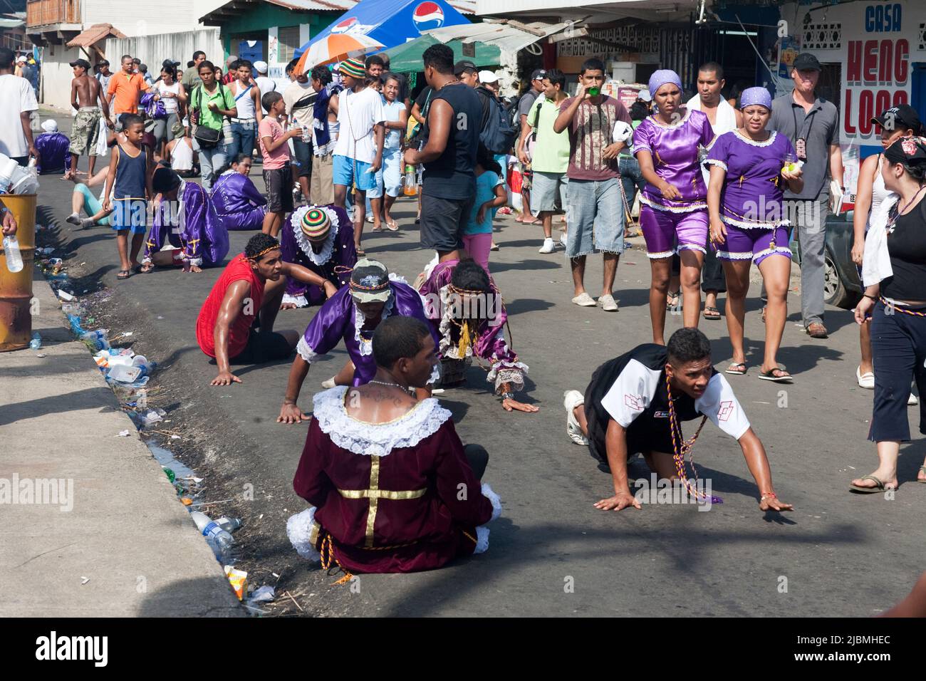 Panama,Portobelo.The Black Christ Festival on Oktober 21, brings ...
