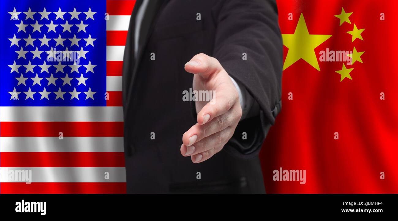 China america handshake hi-res stock photography and images - Alamy