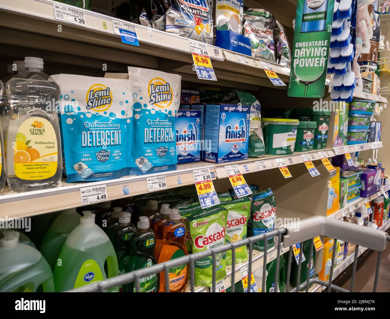 Kirkland, WA USA - circa September 2021: Angled view of dishwashing ...