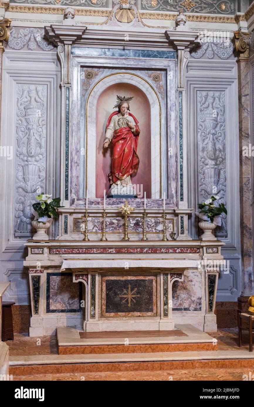 beautiful old interior of a catholic church in italy Stock Photo - Alamy