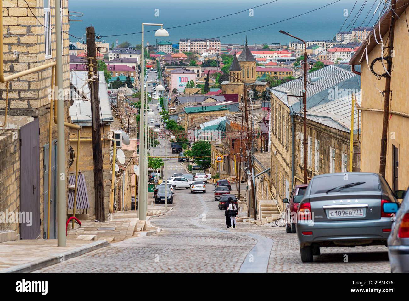 Derbent, Russia - May 09, 2022: street in the historical center of ...