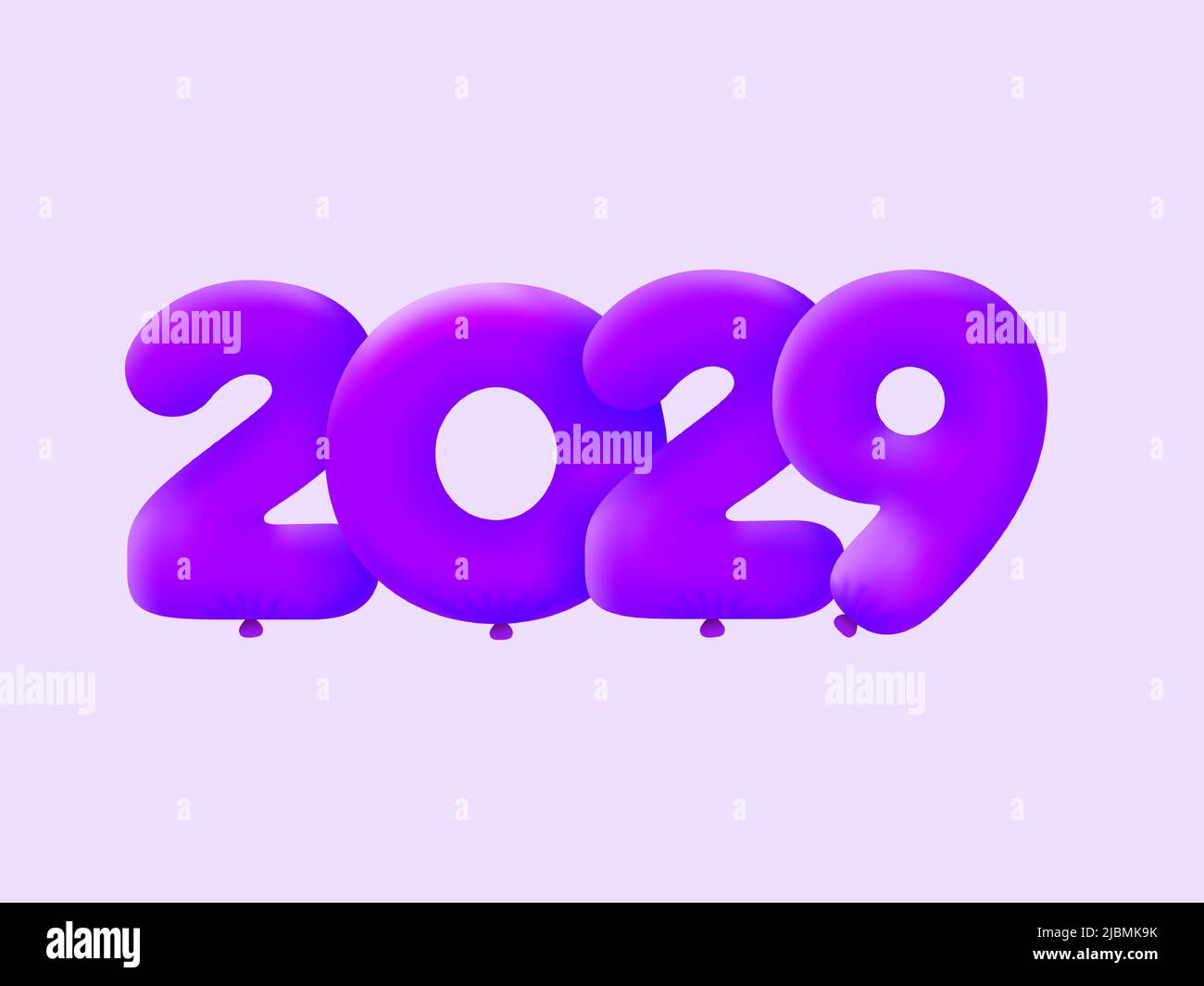 Purple 3D number 2029 balloon realistic 3d helium Purple balloons ...