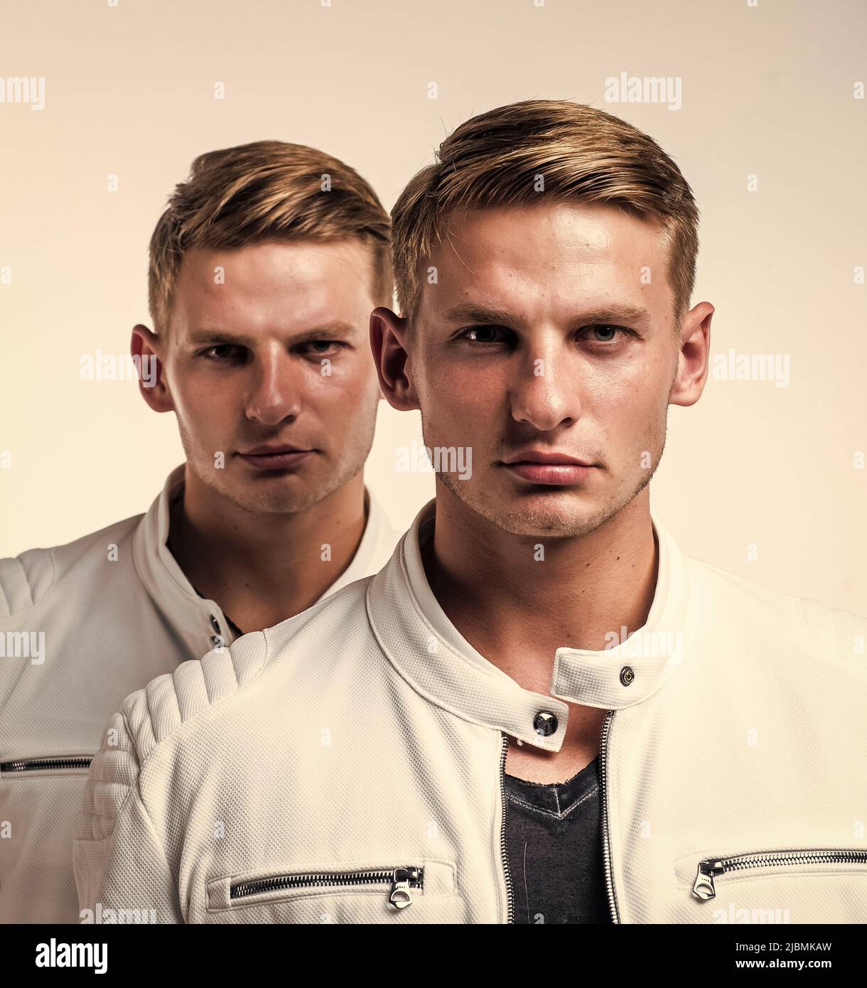 similar appearance. family and friendship. men friends. two cousin ...