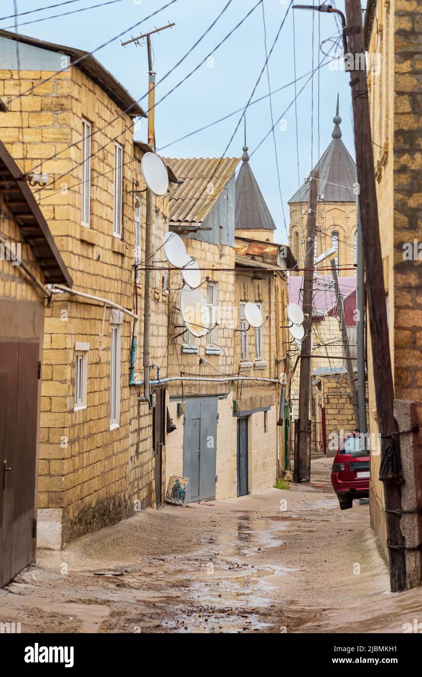 mahallas in Derbent, ancient streets of the historical center of the ...