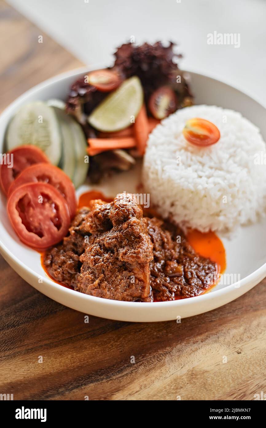 boiled spicy pork belly in curry soup or Hang leh Thai northern style ...