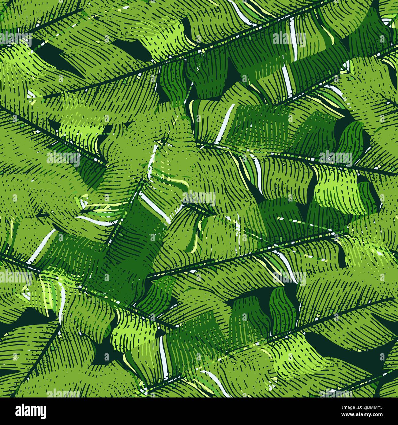 Camouflage leaf seamless pattern. Abstract tropical army background ...