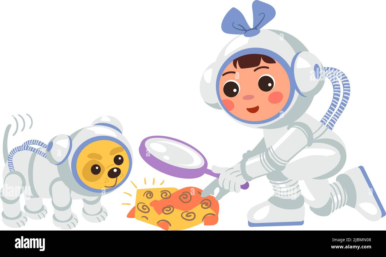 Catoon Dog In Space Suit