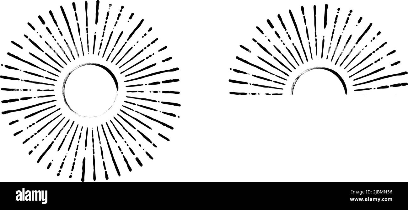 Sun rays circle white Stock Vector Images - Alamy