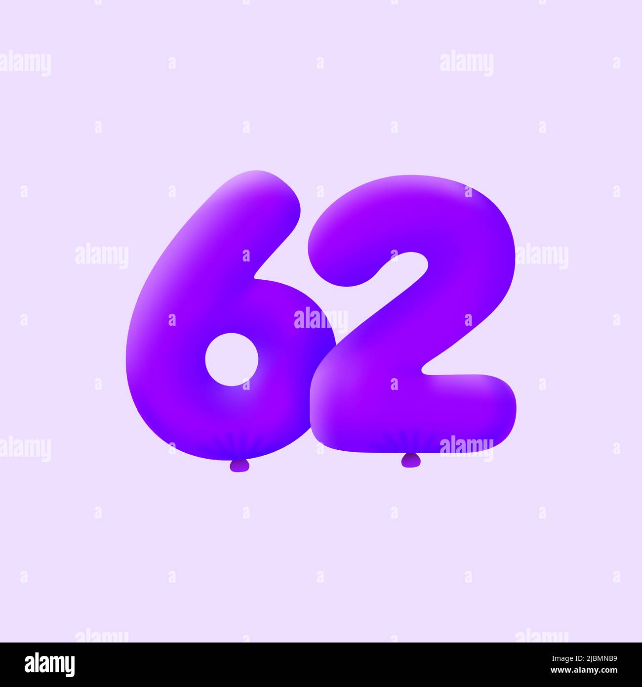 3d number 62 Stock Vector Images - Alamy