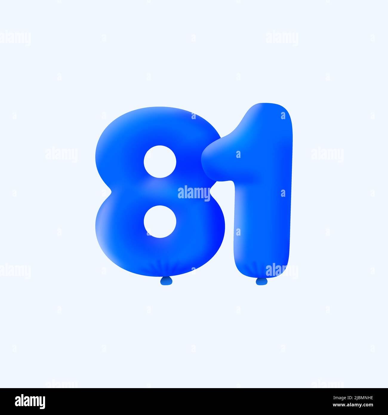 3d number 81 Stock Vector Images - Alamy